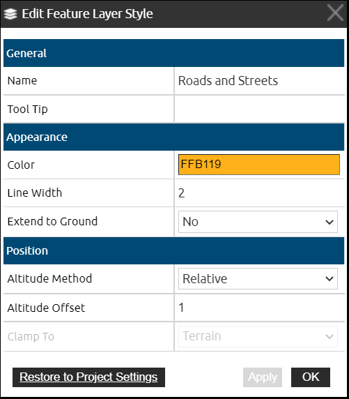 Edit Feature Layer – Skyline