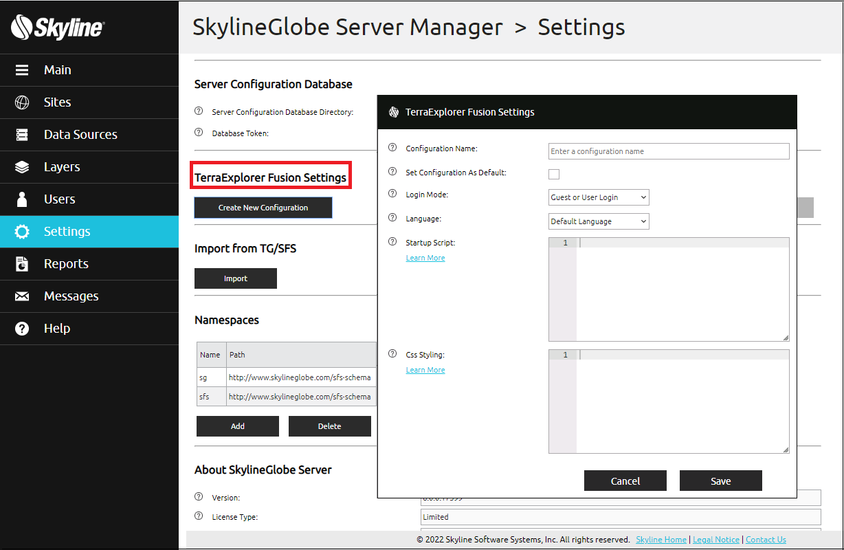 Configure Your TerraExplorer Fusion – Skyline